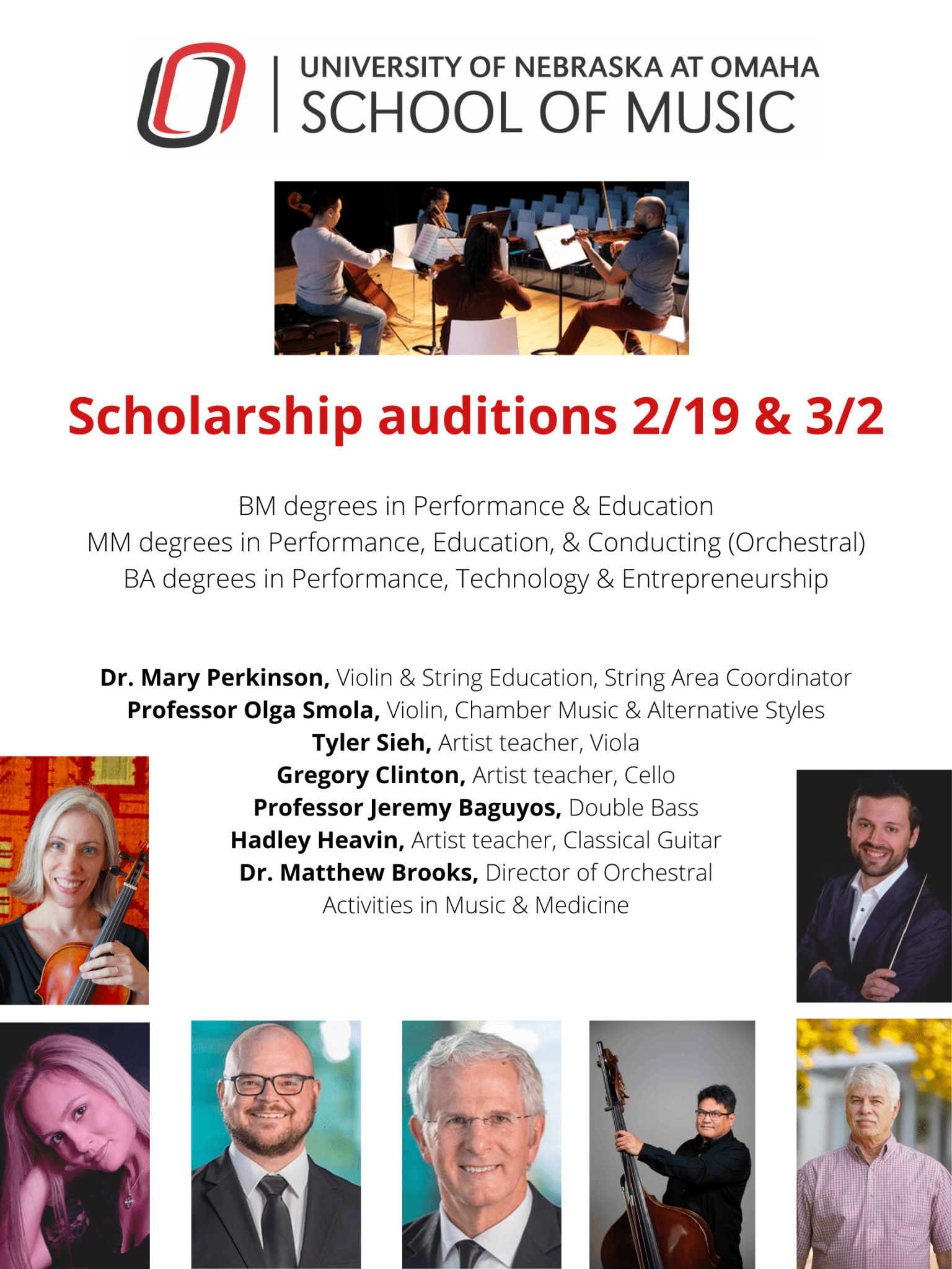 UNO School of Music Auditions - Millard North High School Orchestras